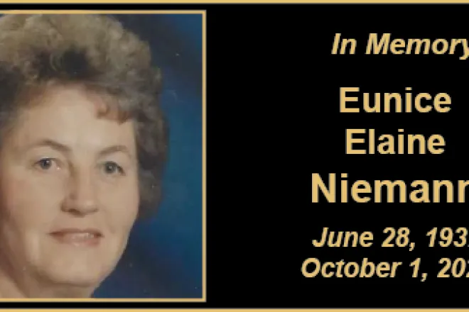 Obituary – Eunice Elaine Niemann | KiowaCountyPress.net